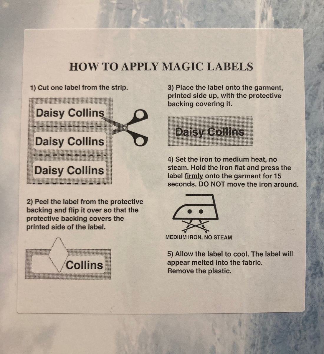Iron-on Magic Labels – WOVINA